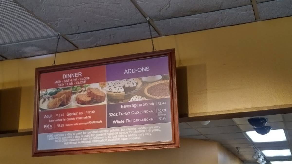 Menu at Ryan's AYCE Marketplace restaurant, Conroe, N Loop 336 W