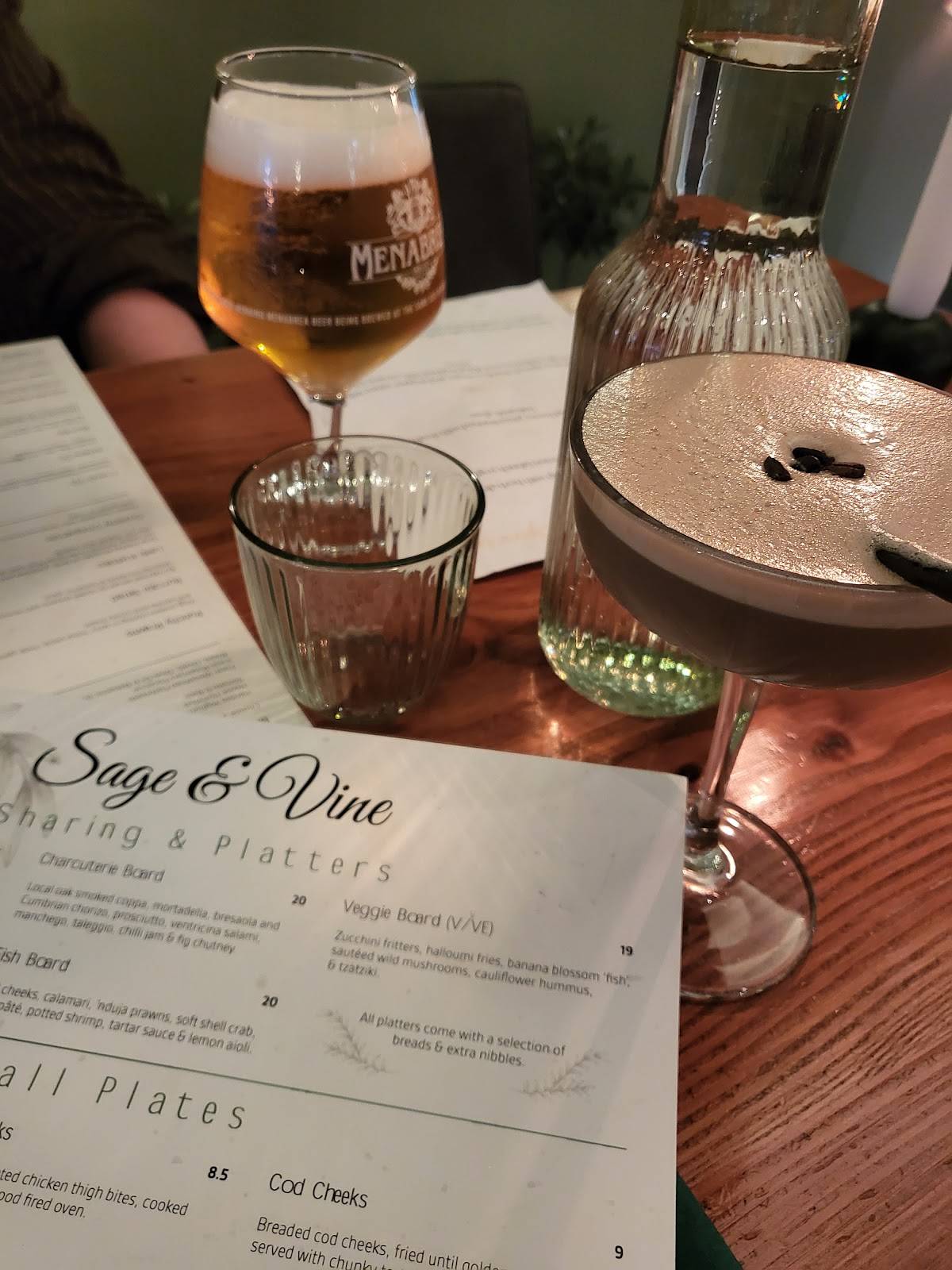 Menu at Sage & vine restaurant, Carlisle