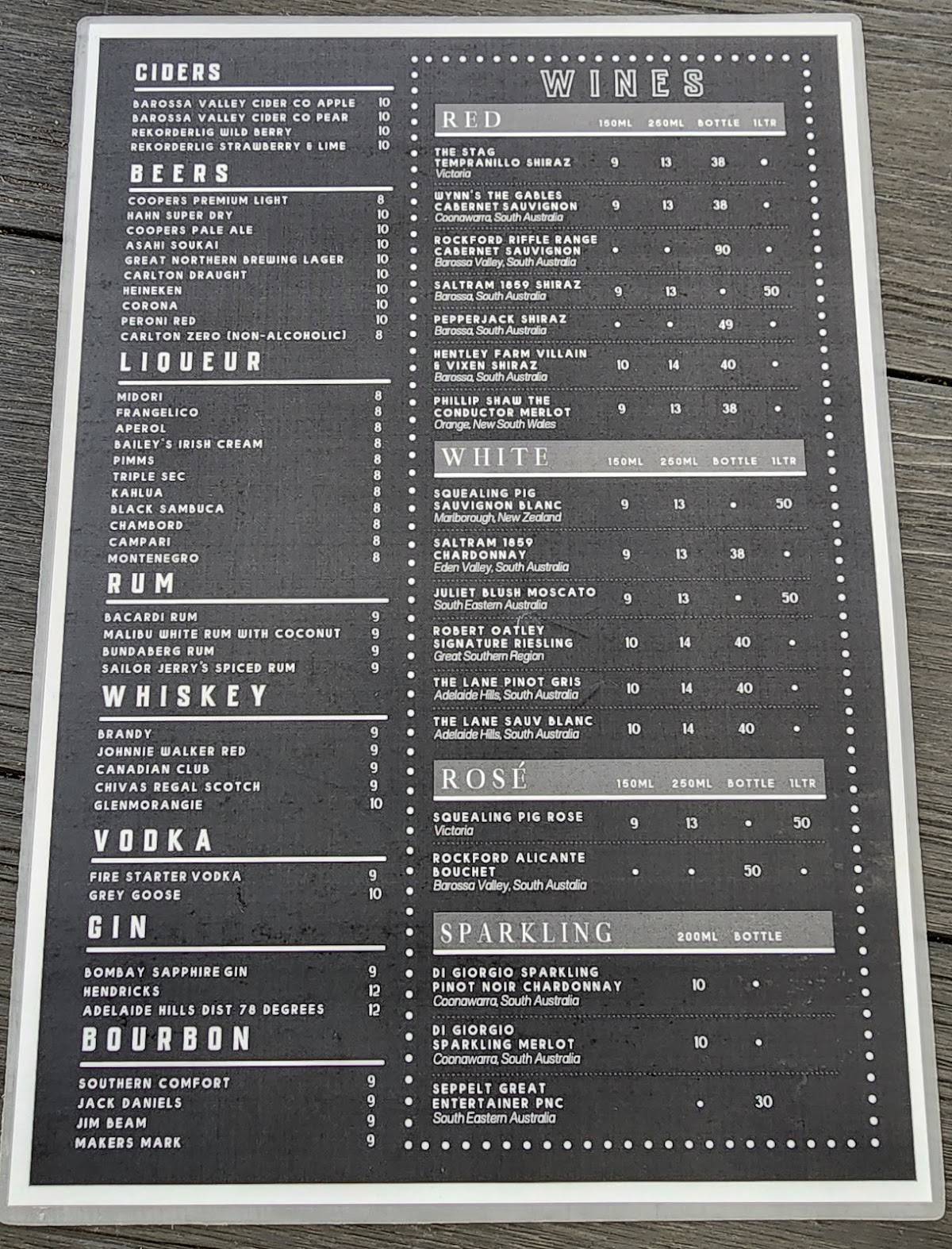 Menu at Saints Kitchen restaurant, Salisbury Park