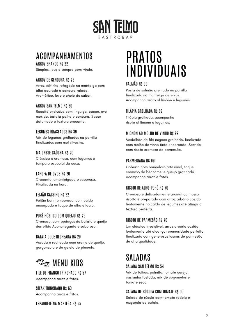 Menu em San Telmo Gastrobar, Barueri, Av. Ipanema