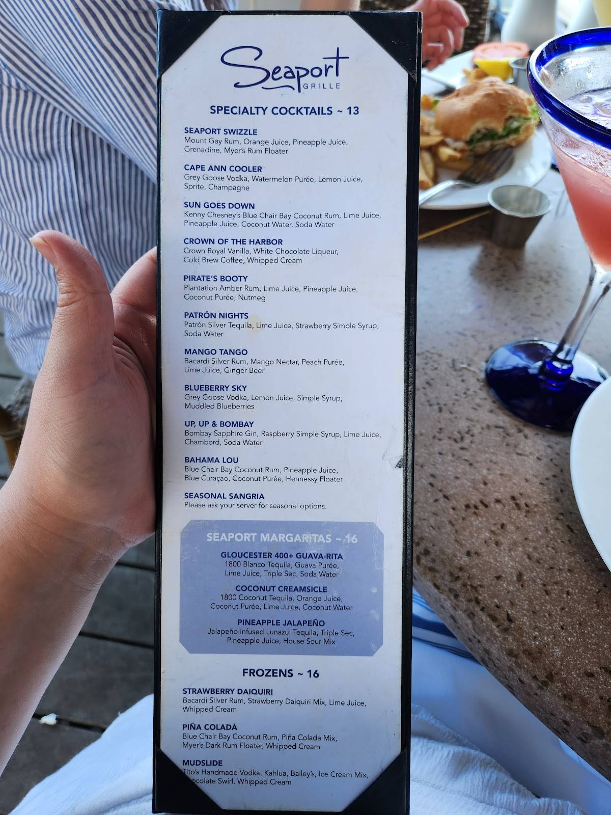 Menu at Seaport Grille restaurant, Gloucester, 6 Rowe Sq