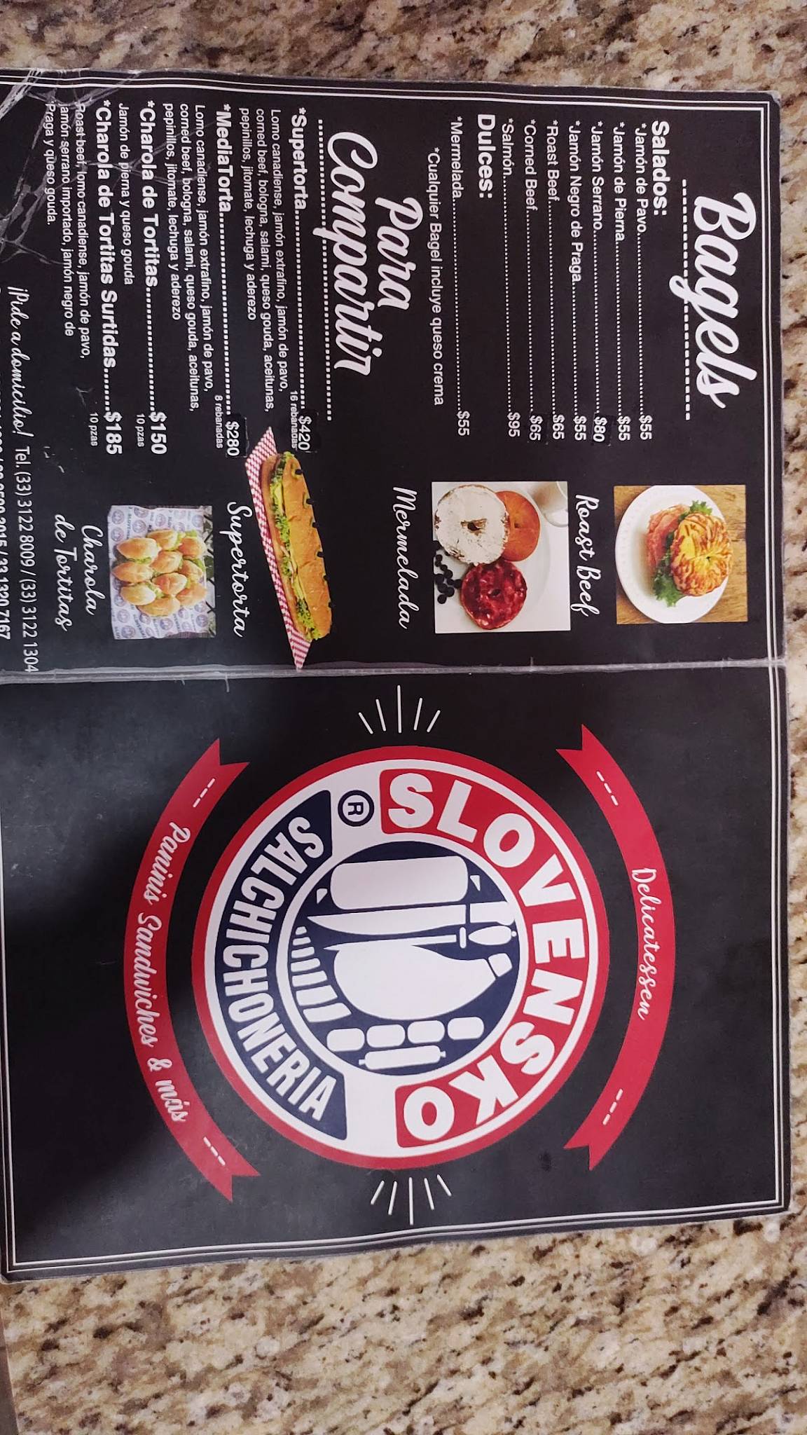 Carta del restaurante Slovensko Delicatessen, Zapopan, 45050 Zapopan