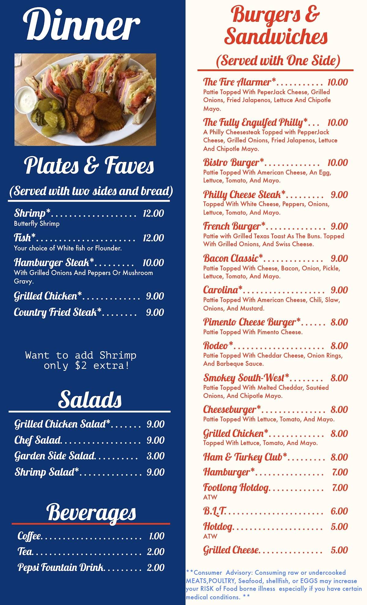 Menu at Station 21 restaurant, North Wilkesboro