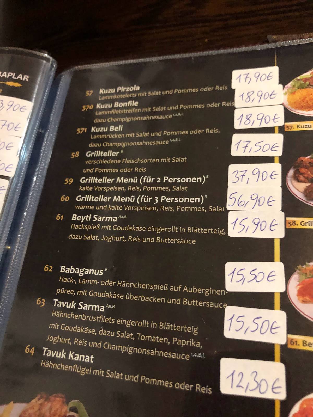 Speisekarte von Restaurant Sultan Saray (Gelsenkirchen-Buer), Gelsenkirchen