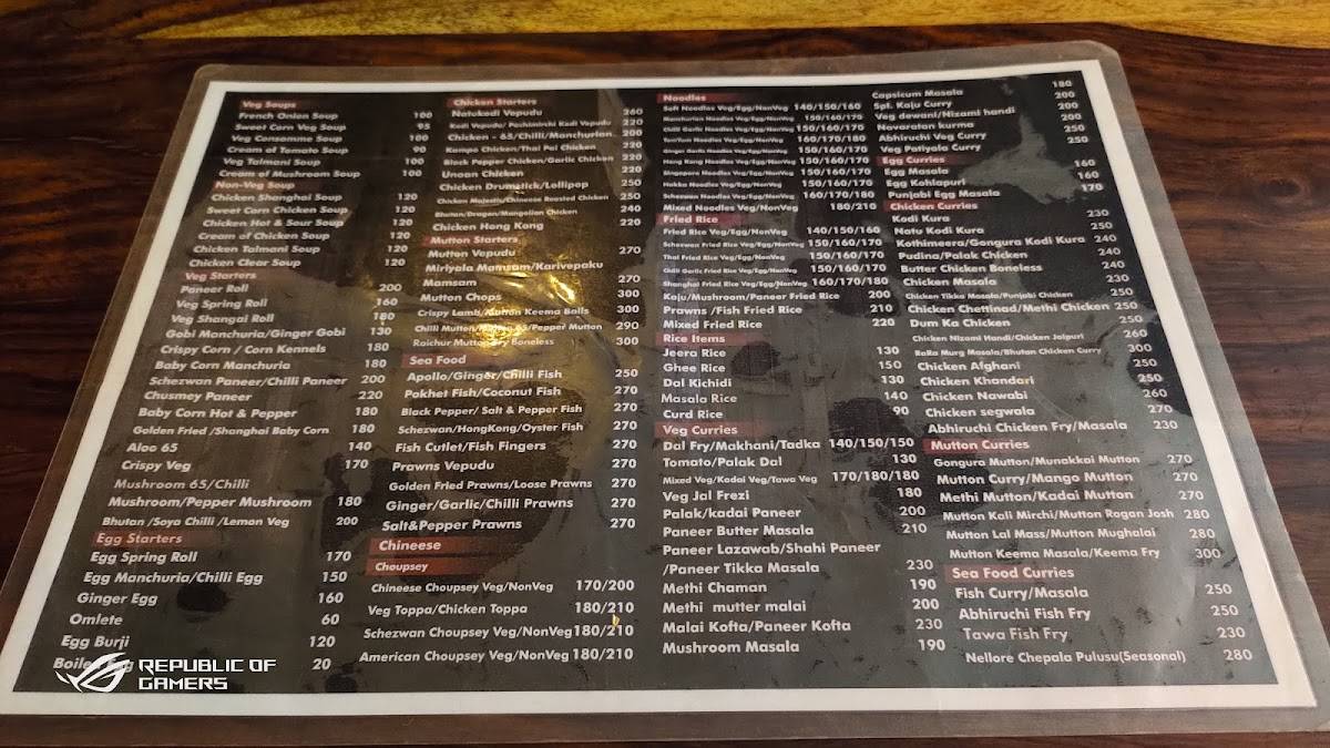 Menu at THE KITCHEN GARDEN, Nandyal