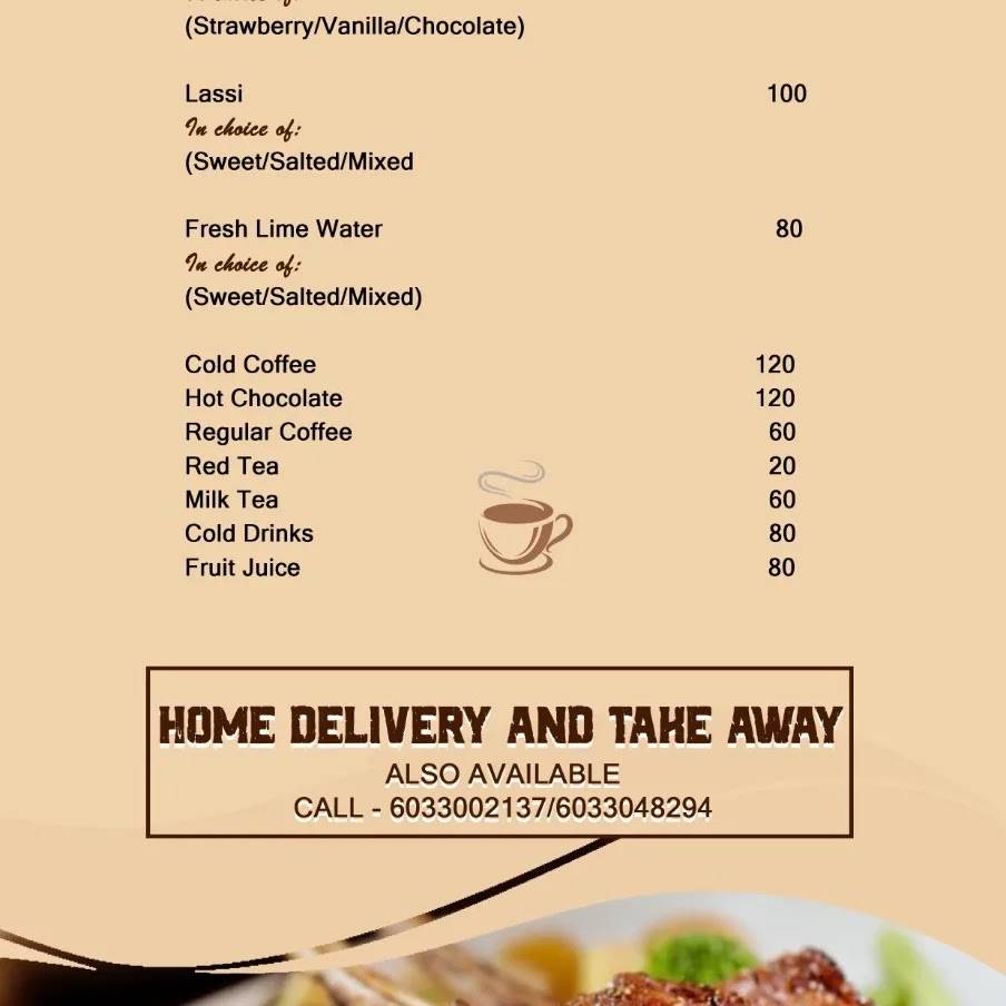 Menu at THE WHOO restaurant & HOMESTAY, Shillong