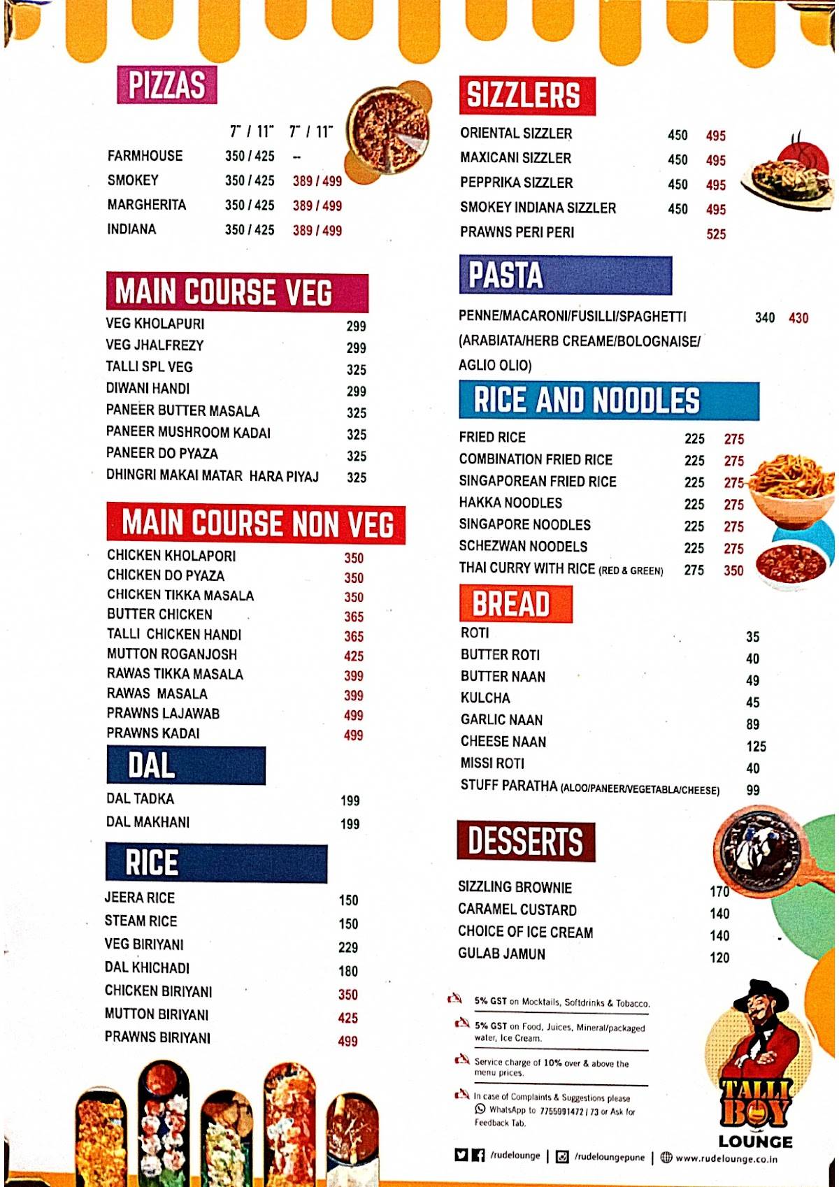 Menu at TBC Lounge Hinjewadi, Pune