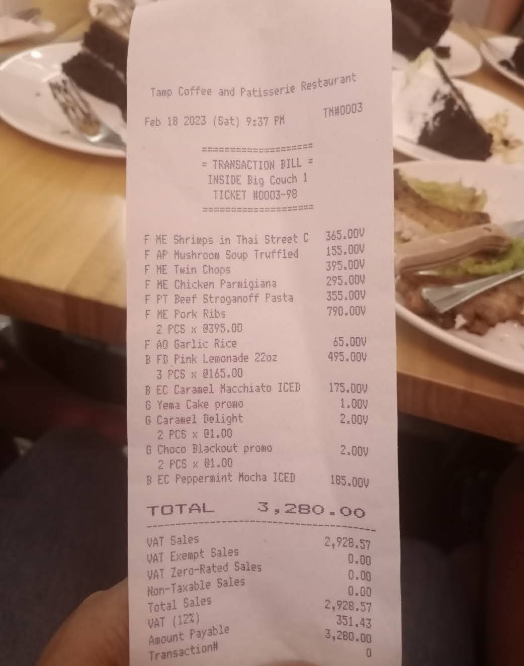 Menu at Tamp Cafe & Co. KASAMBAGAN, Cebu City, 12 President Aguinaldo ...
