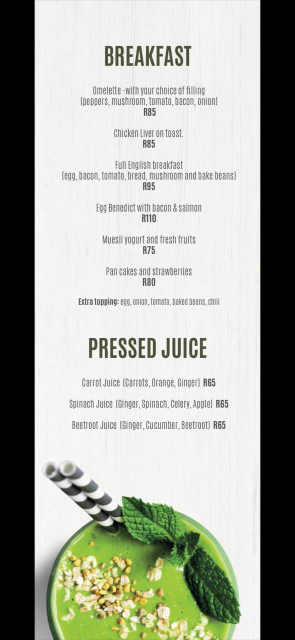 Menu at The Harv Table by Leko Madlala restaurant, Sandton