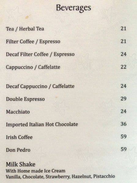 Menu at Tortellino d'Oro restaurant, Johannesburg, Oaklands Shopping Centre