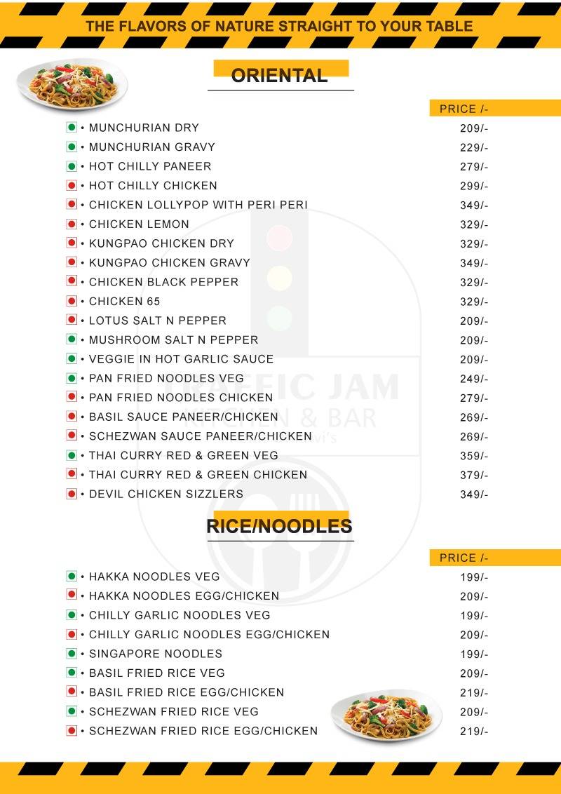 Menu at Traffic Jam Restaurant and Cafe-Bar, Moradabad