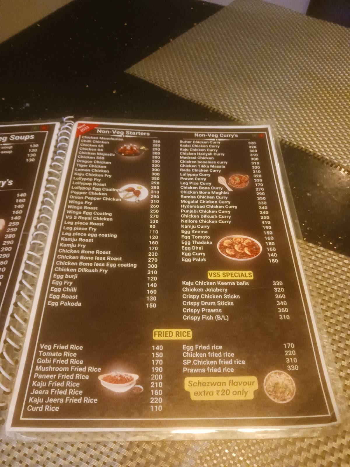 Menu at Vs5 Punjabi Family Dhaba & Restaurant, Nellore