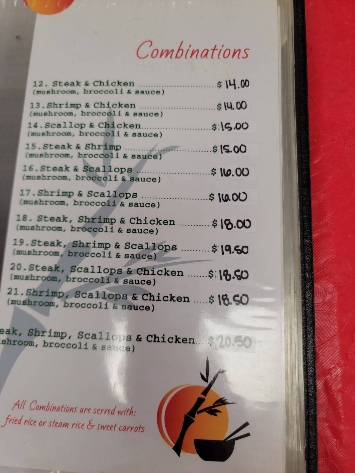 Menu at Yuki Express: Japanese Cuisine restaurant, Bainbridge, Frontage Rd