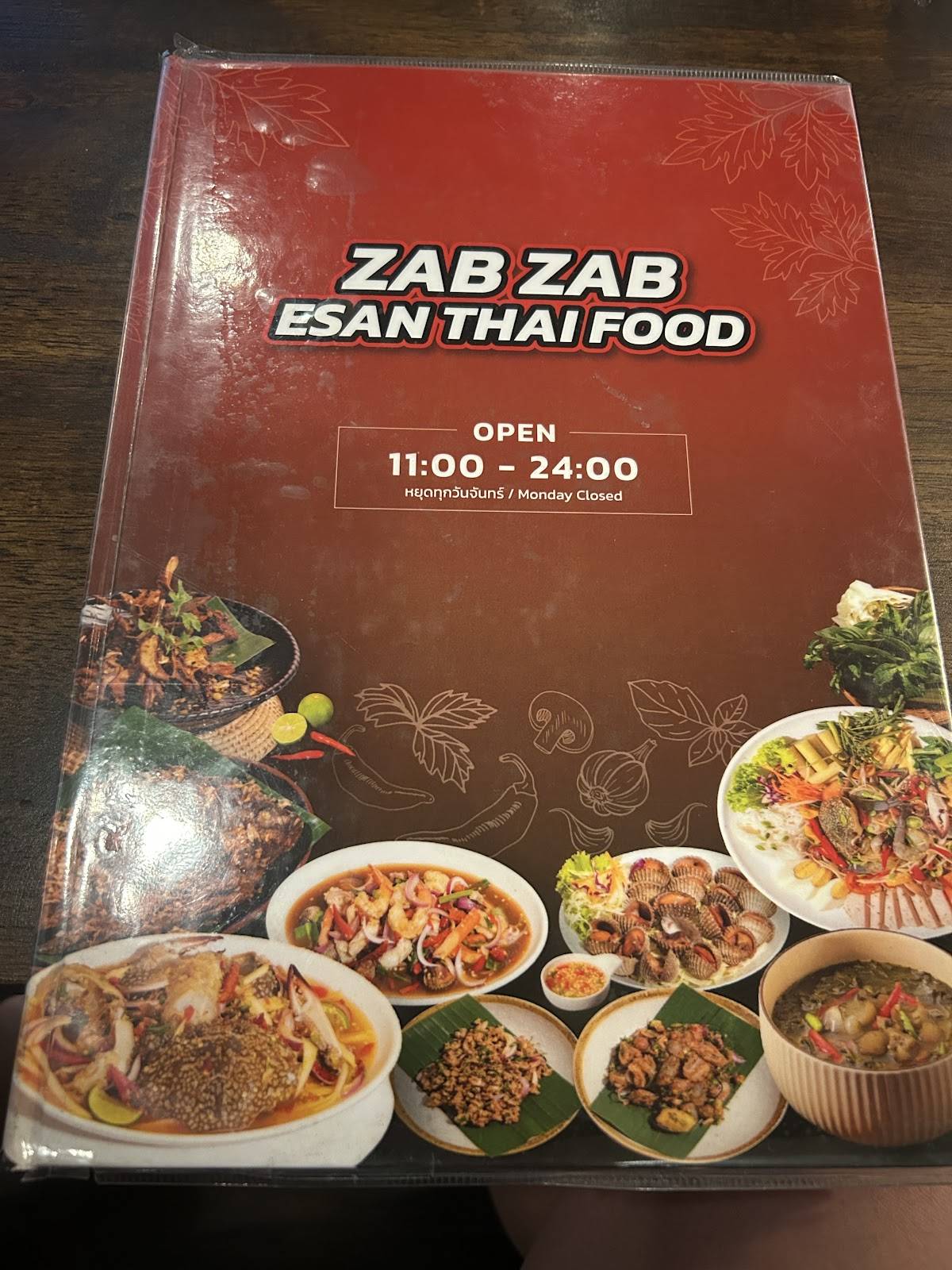 Menu at Zab Zab E-San Food & Bar, Bangkok