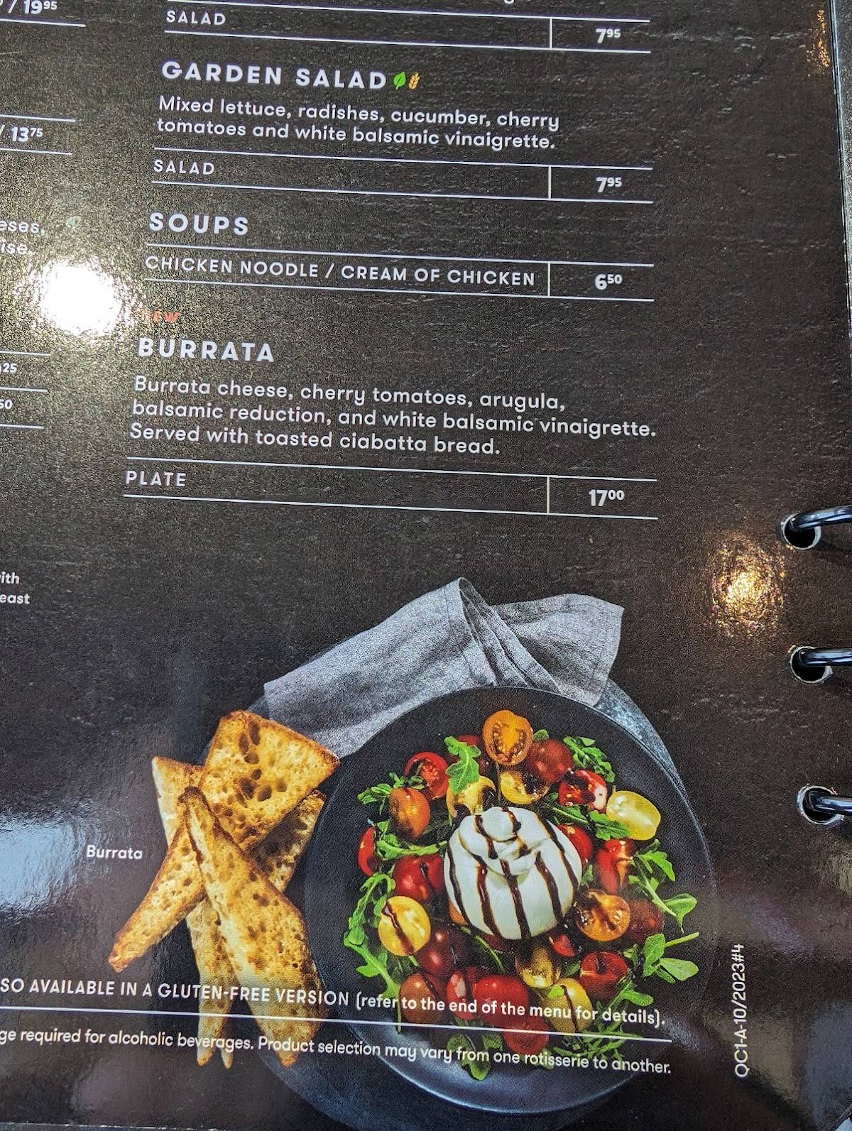 Menu au Restaurant et bar St-Hubert, Longueuil, 825 Rue Saint-Laurent O