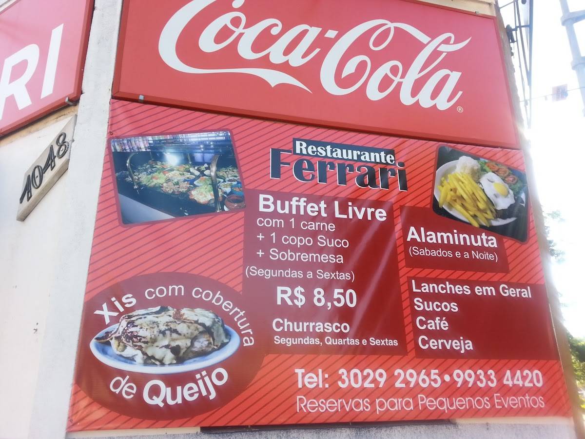 Menu at Restaurante Ferrari, Porto Alegre