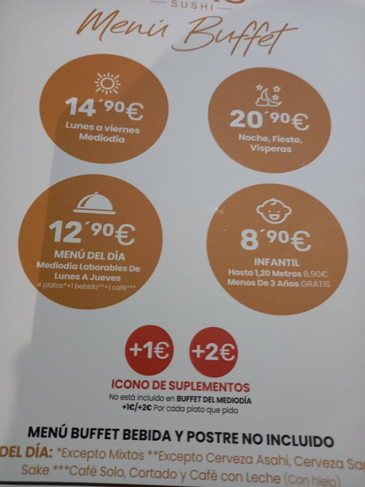 Carta de Restaurante Japones Miko Sushi, Gijón