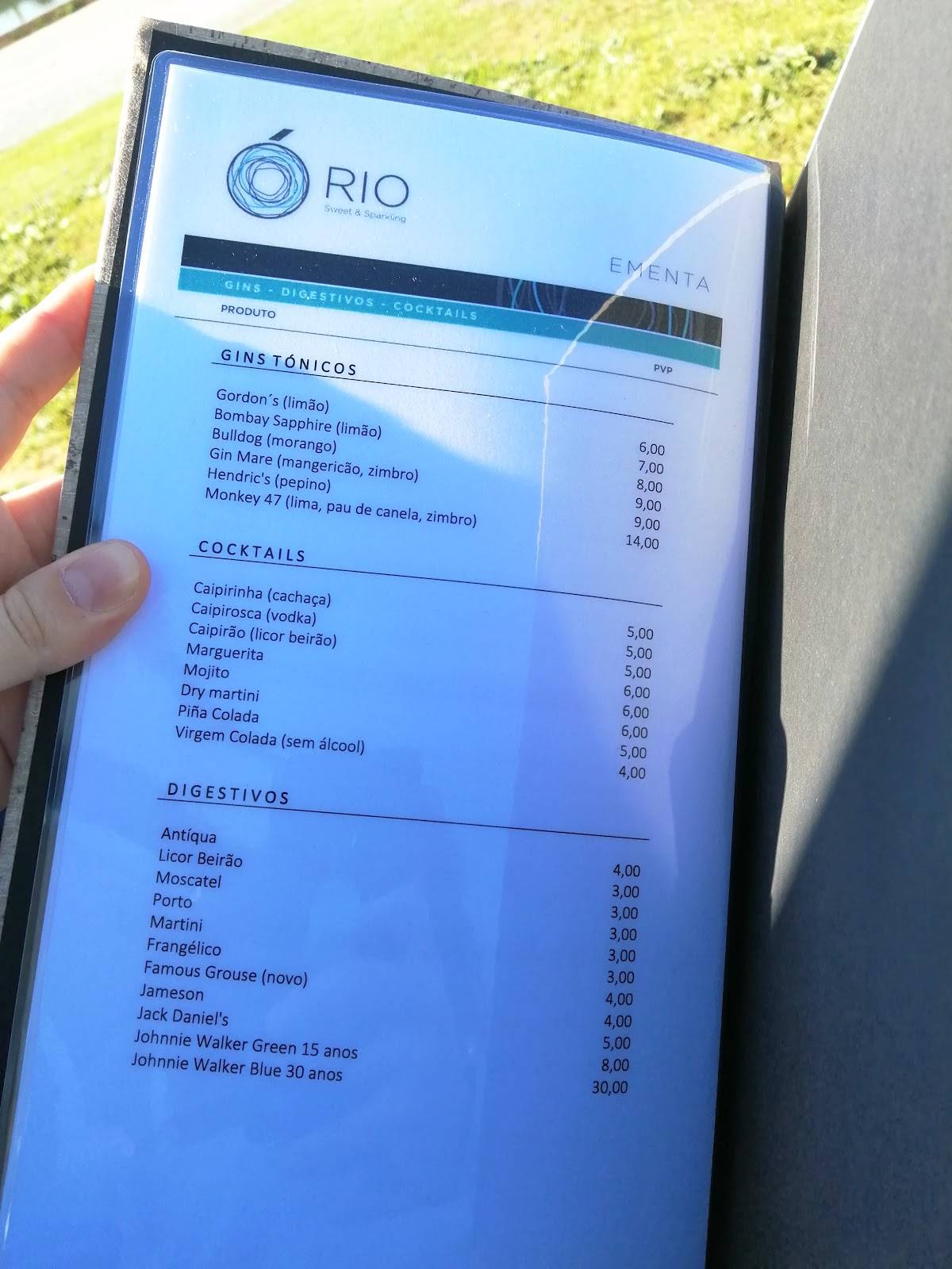 Menu at Restaurante Ó Rio, Barreiro