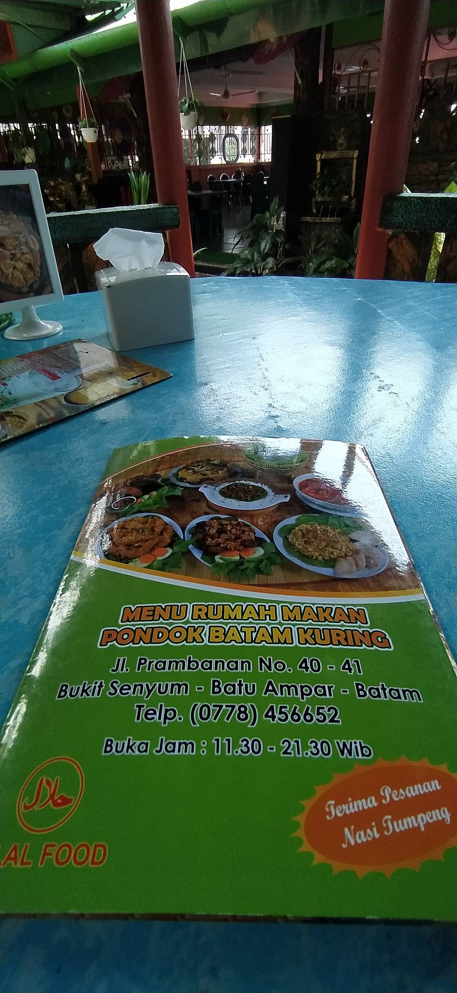 Menu at Restoran Pondok Batam Kuring restaurant, Batam