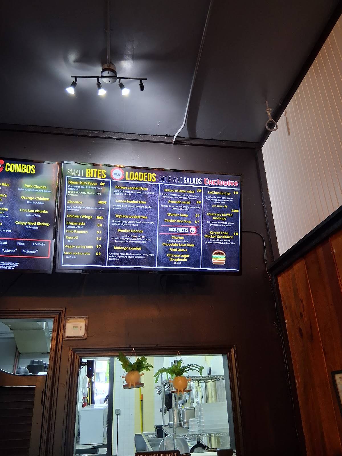 Menu at Rico Chow restaurant, New London