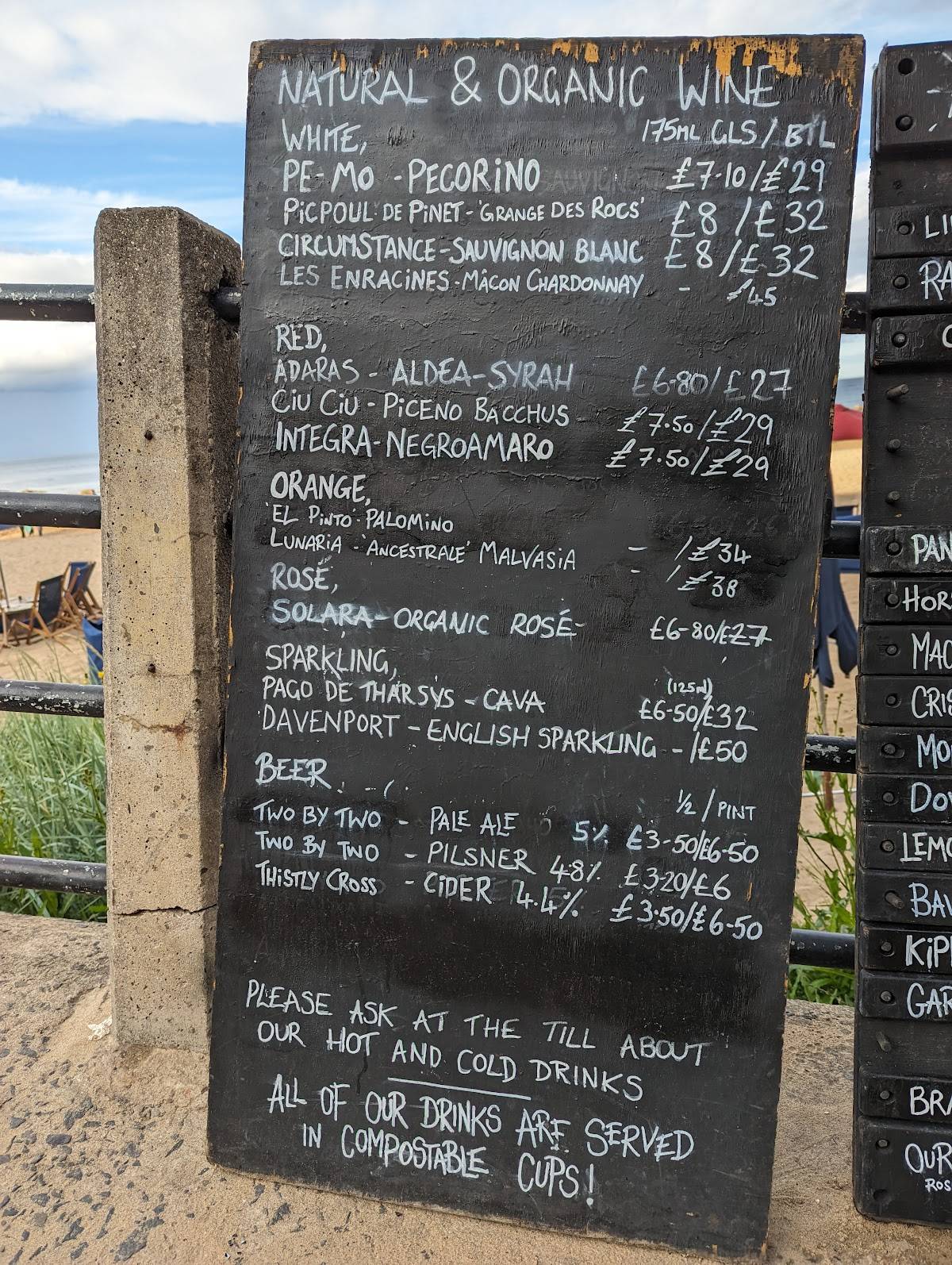 Menu at Riley's Fish Shack restaurant, Tynemouth