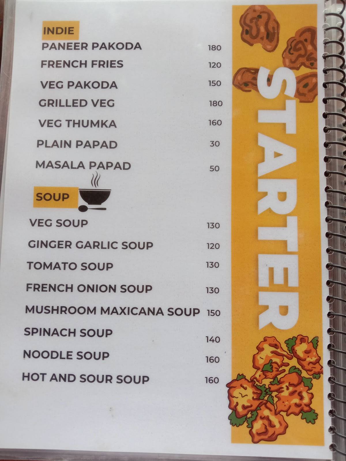 Menu at Om Shanti Shanti Cafe, Rishikesh