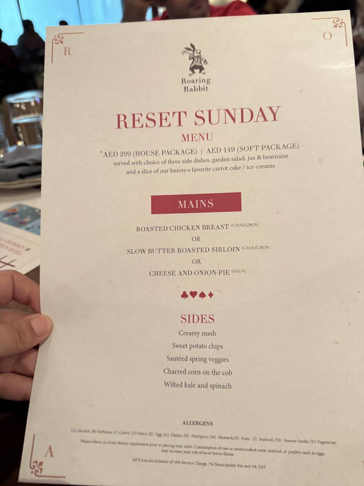 Menu at Roaring Rabbit Gastropub, Dubai