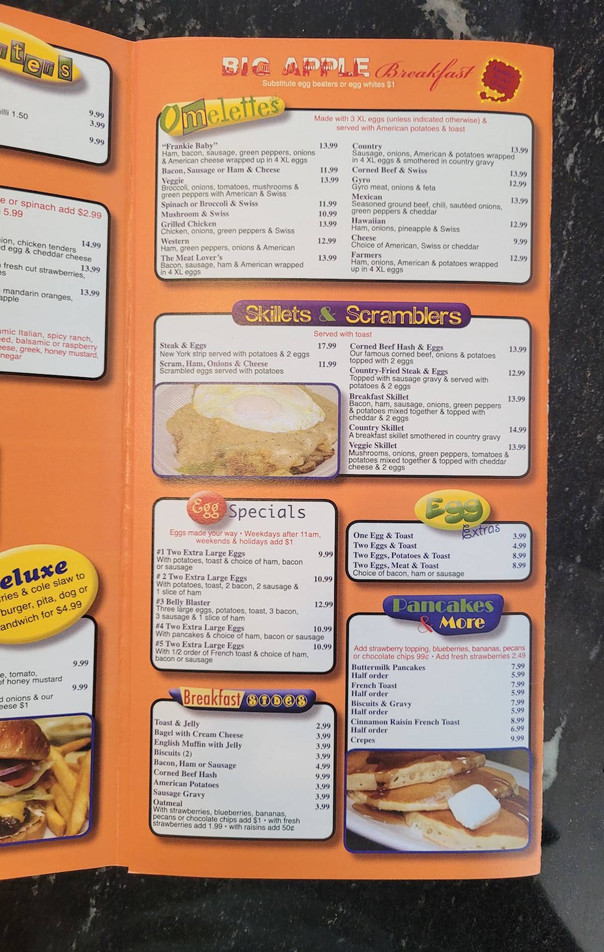 Menu at Times Square Restaurant, Romeo