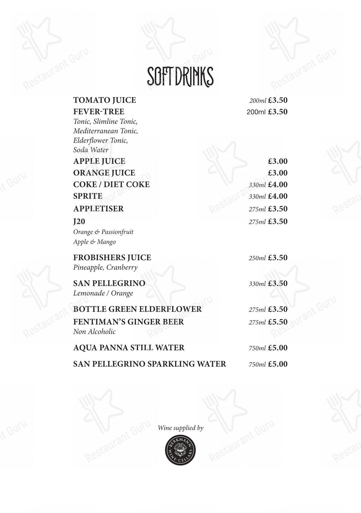 Menu at Rosello Restaurant, Albrighton