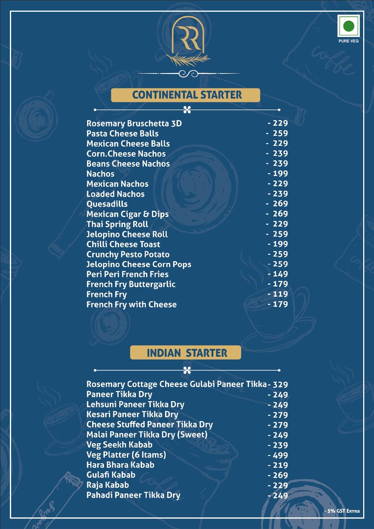 Menu at Rosemary Restaurant & Banquet, Ahmedabad