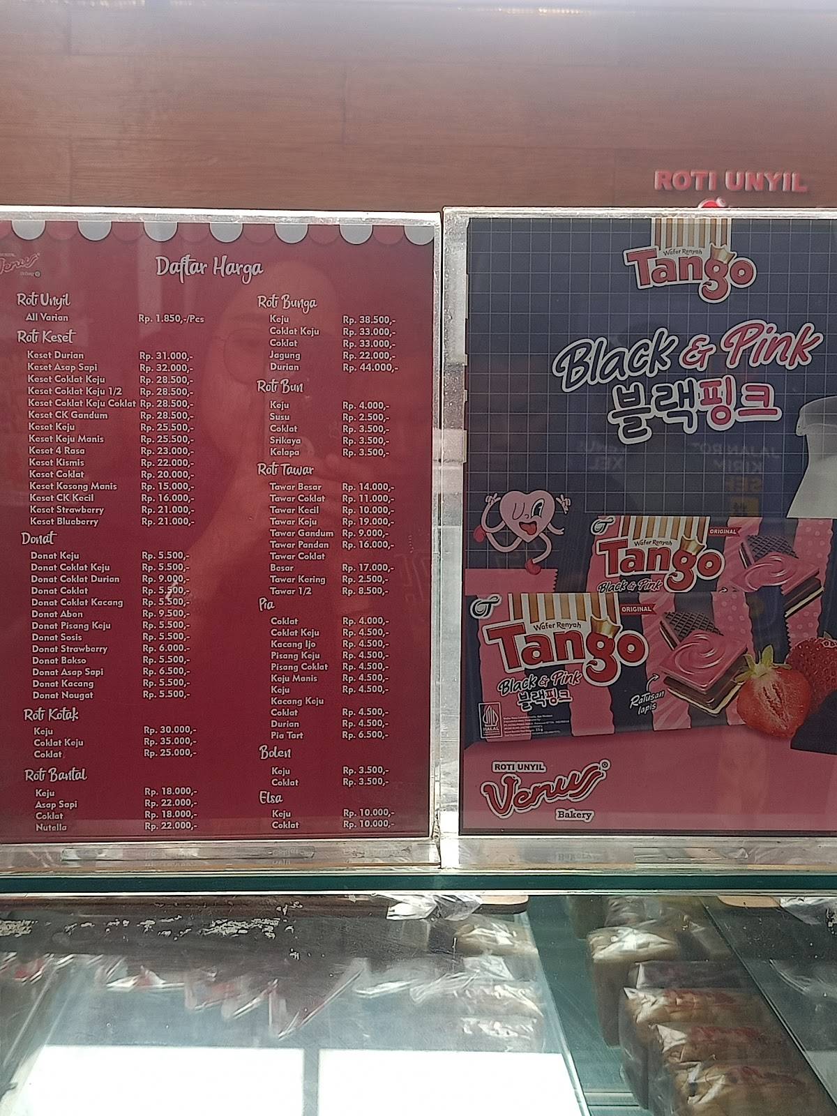 Menu at Roti Unyil Venus Harmoni restaurant, Bogor