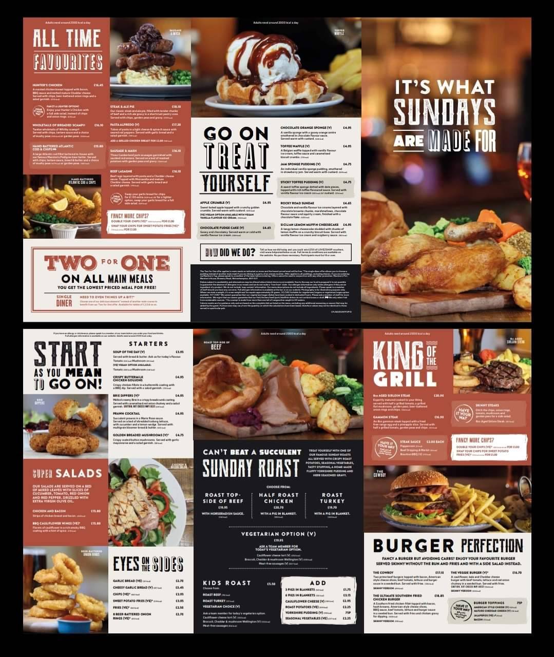Menu at Running Horse restaurant, Fakenham