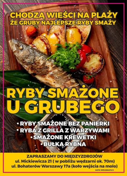 Menu at Ryby smażone u Grubego restaurant, Miedzyzdroje