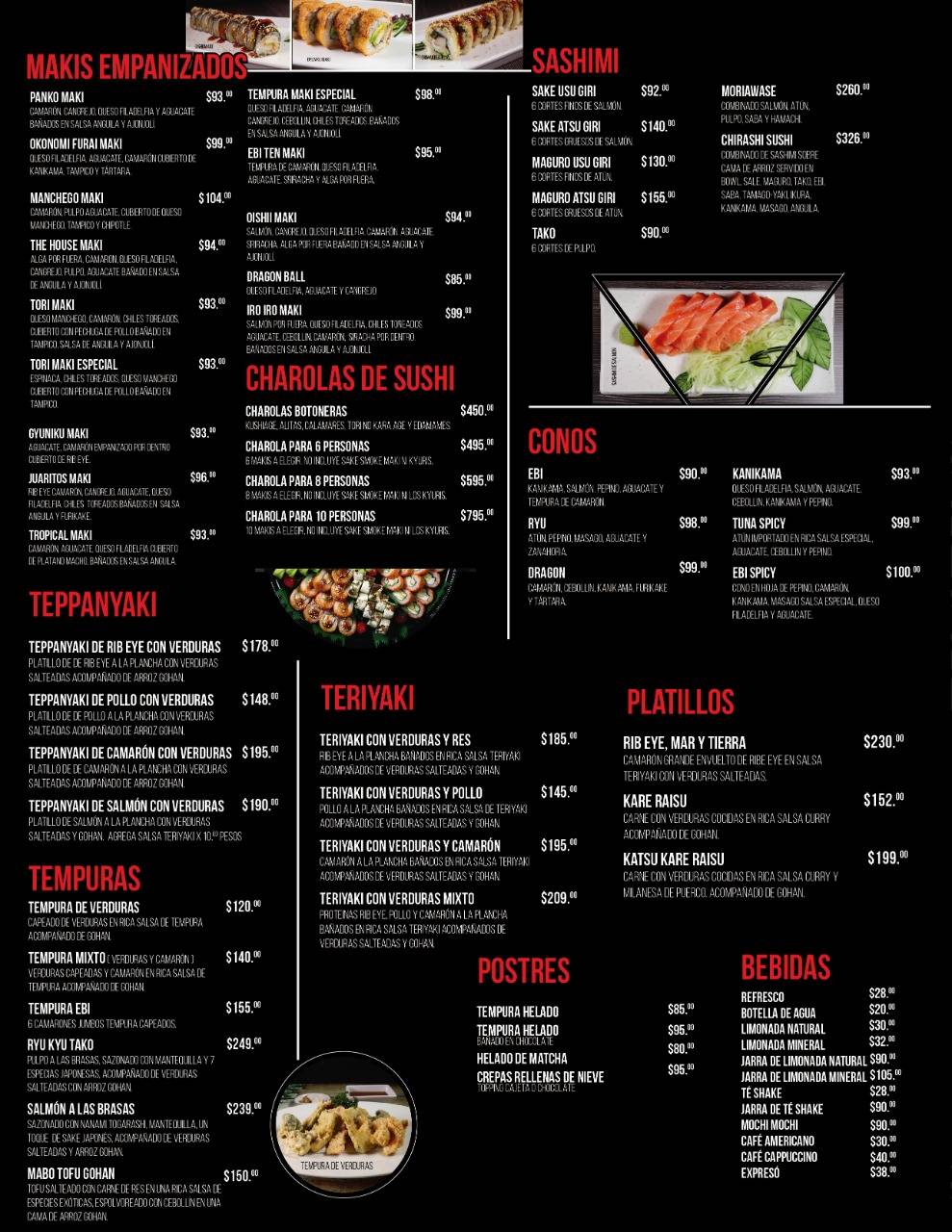 Carta del restaurante Ryu Ramen House Plaza Sendero, Ciudad Juarez