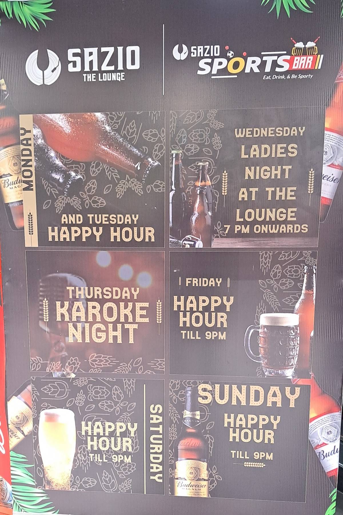 Menu at SAZiO - The Lounge & Sports Bar, Sanpada, Navi Mumbai, Gr ...