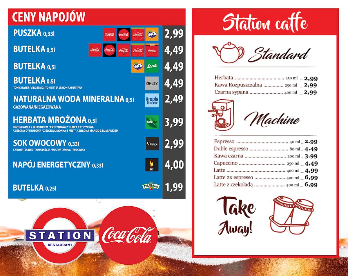 Menu at STATION RESTAURANT, Siedlce