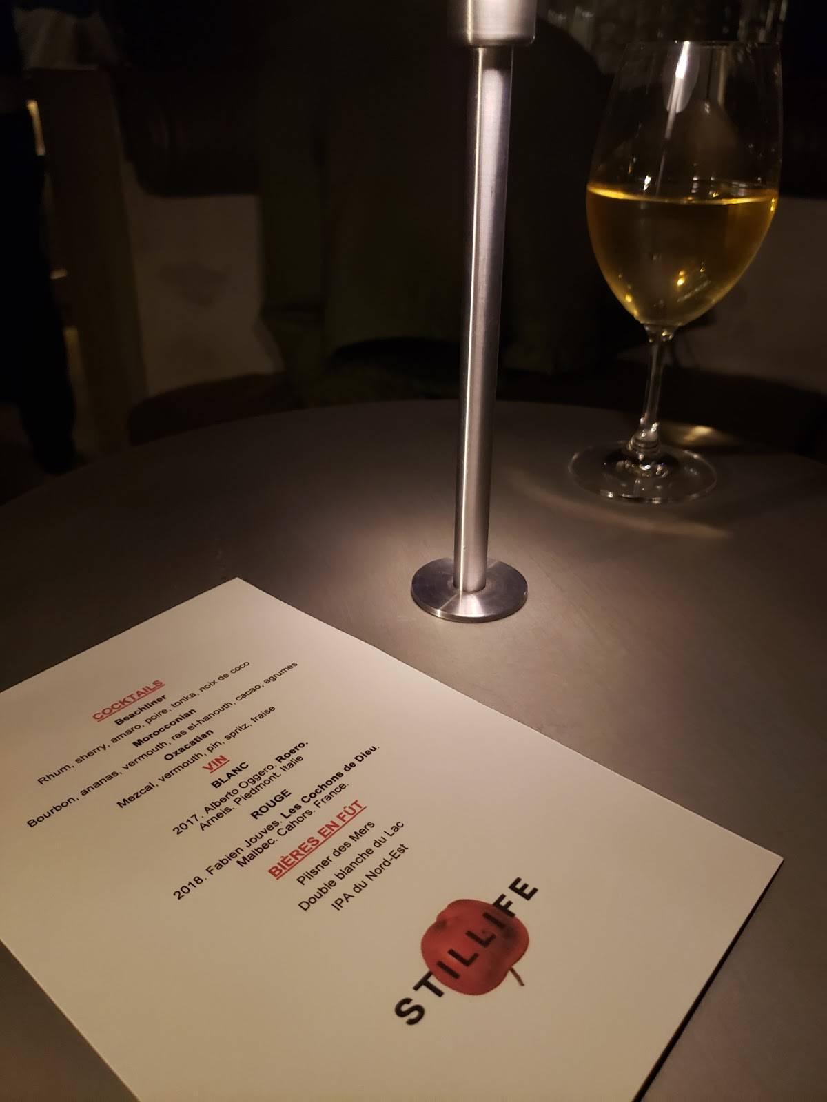 Menu at STILLIFE pub & bar, Montréal
