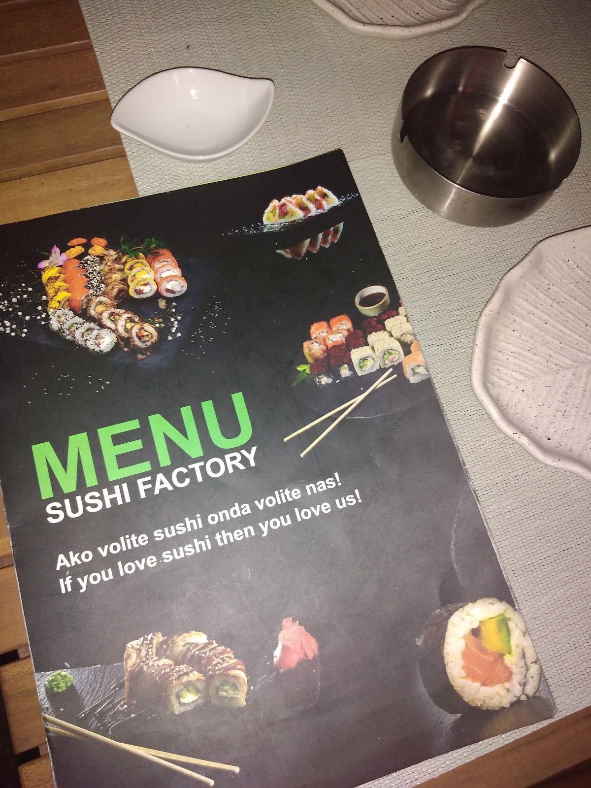 Menu at SUSHI FACTORY ZEMUN restaurant, Belgrade
