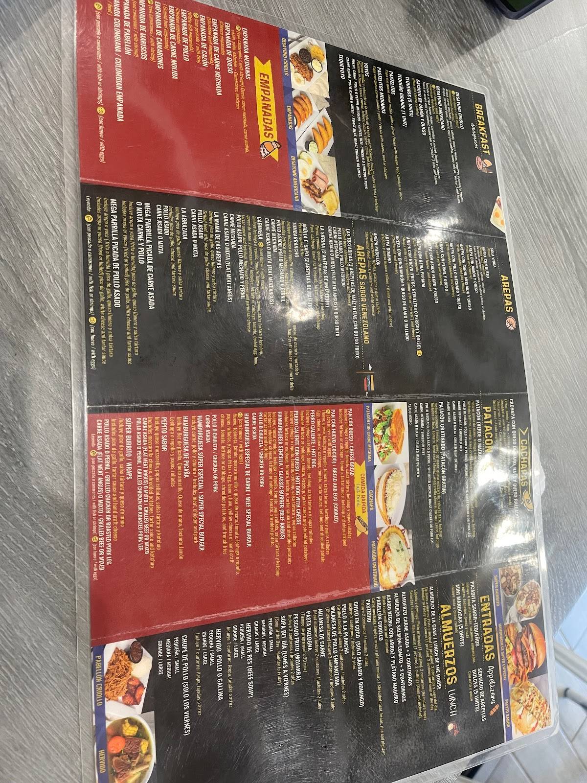 Menu at Sabor Venezolano Katy restaurant, Katy