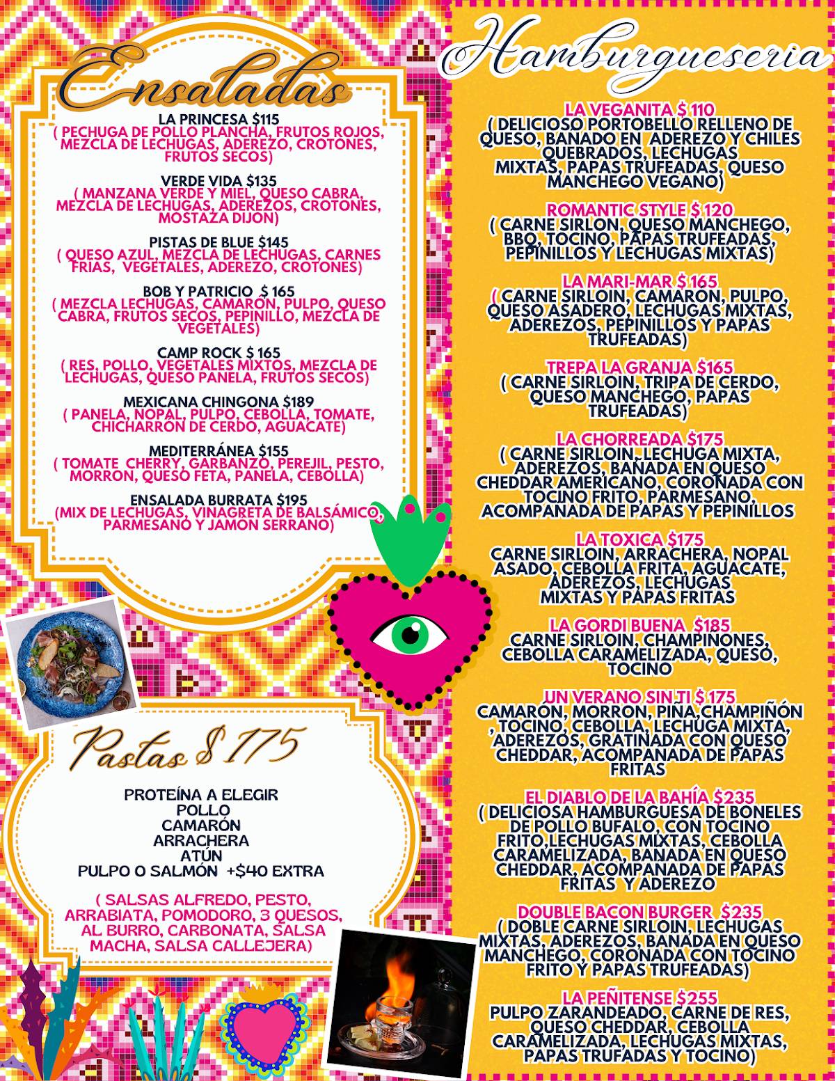 Menu at Sabor de casa por Sergio Marín restaurant, La Peñita de Jaltemba