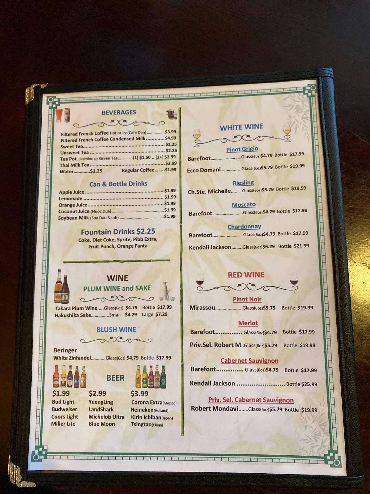 Menu at Saigon Kitchen Tifton restaurant, Tifton