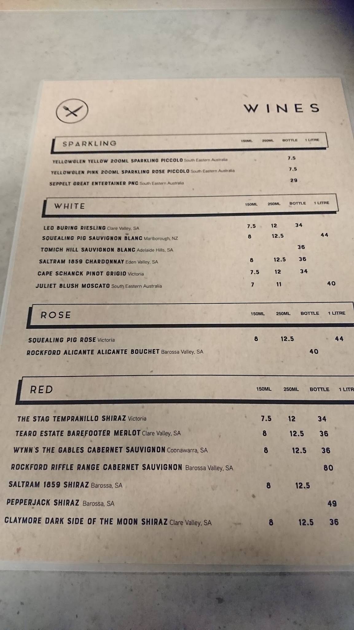Menu at Saints Kitchen restaurant, Salisbury Park