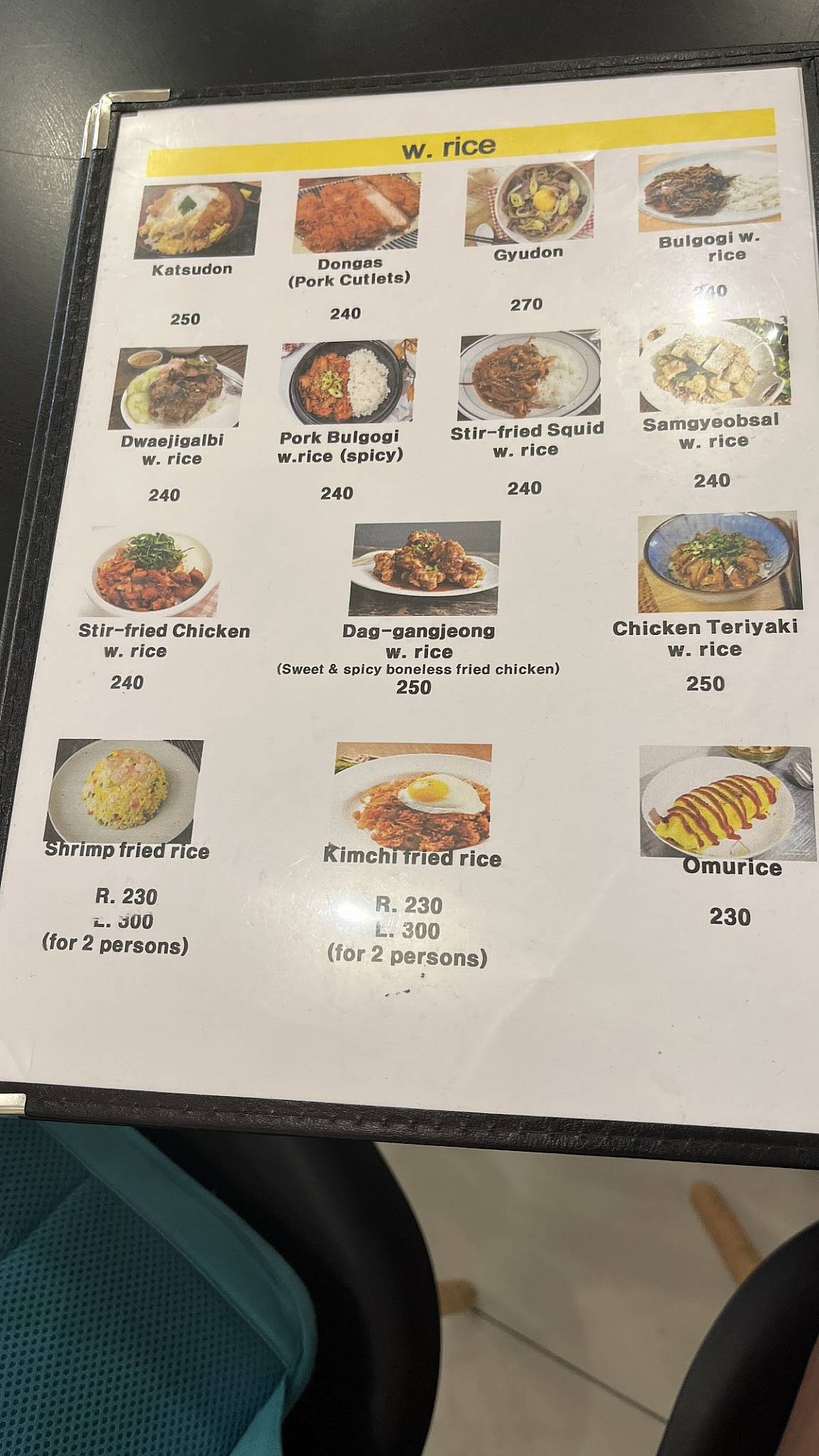 Menu at Salang Restaurant, Pasig