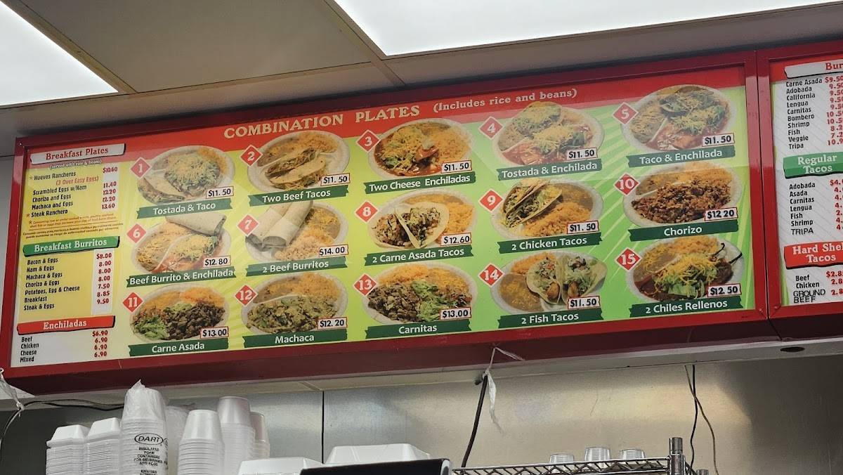Menu at Salazar Brothers Mexican Food restaurant, Tempe, 926 E Guadalupe Rd