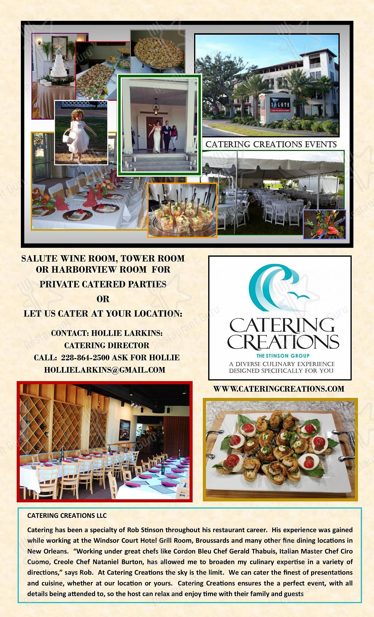 Menu at Salute Italian Restaurant, Gulfport