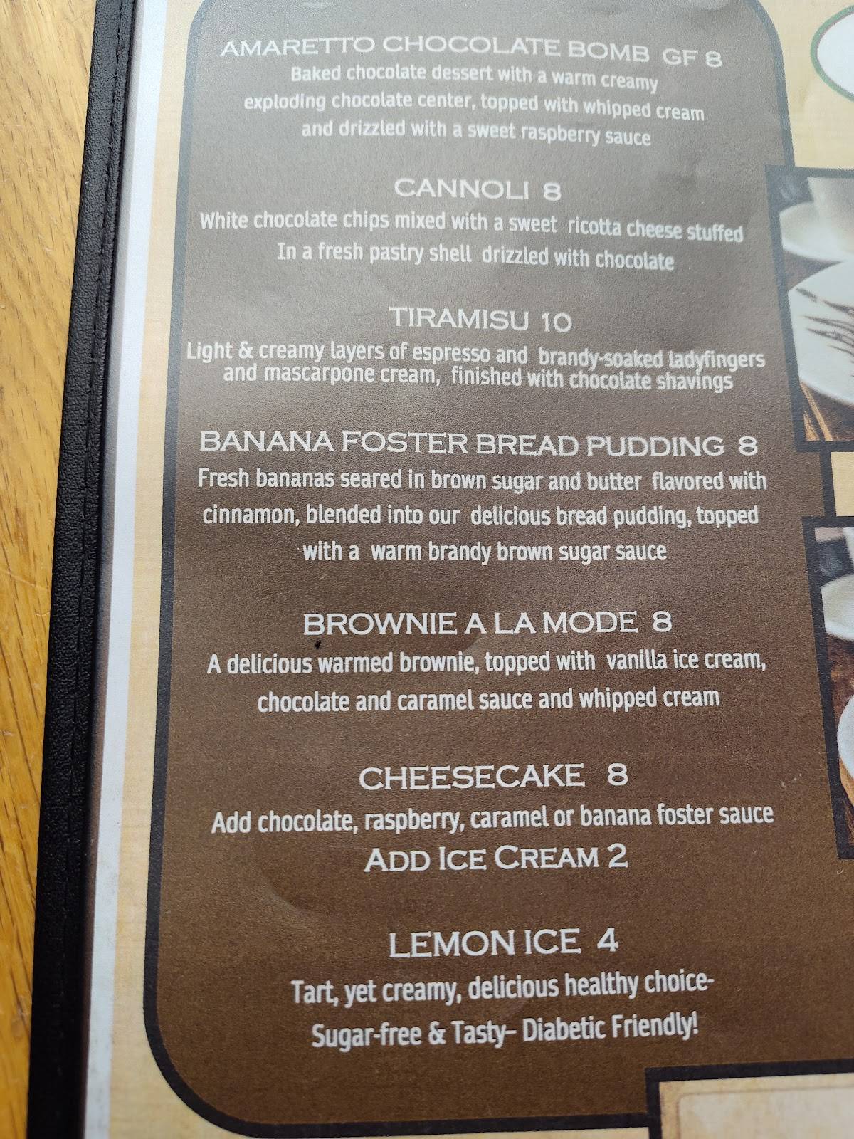 Menu at Salute Italian Restaurant, Gulfport