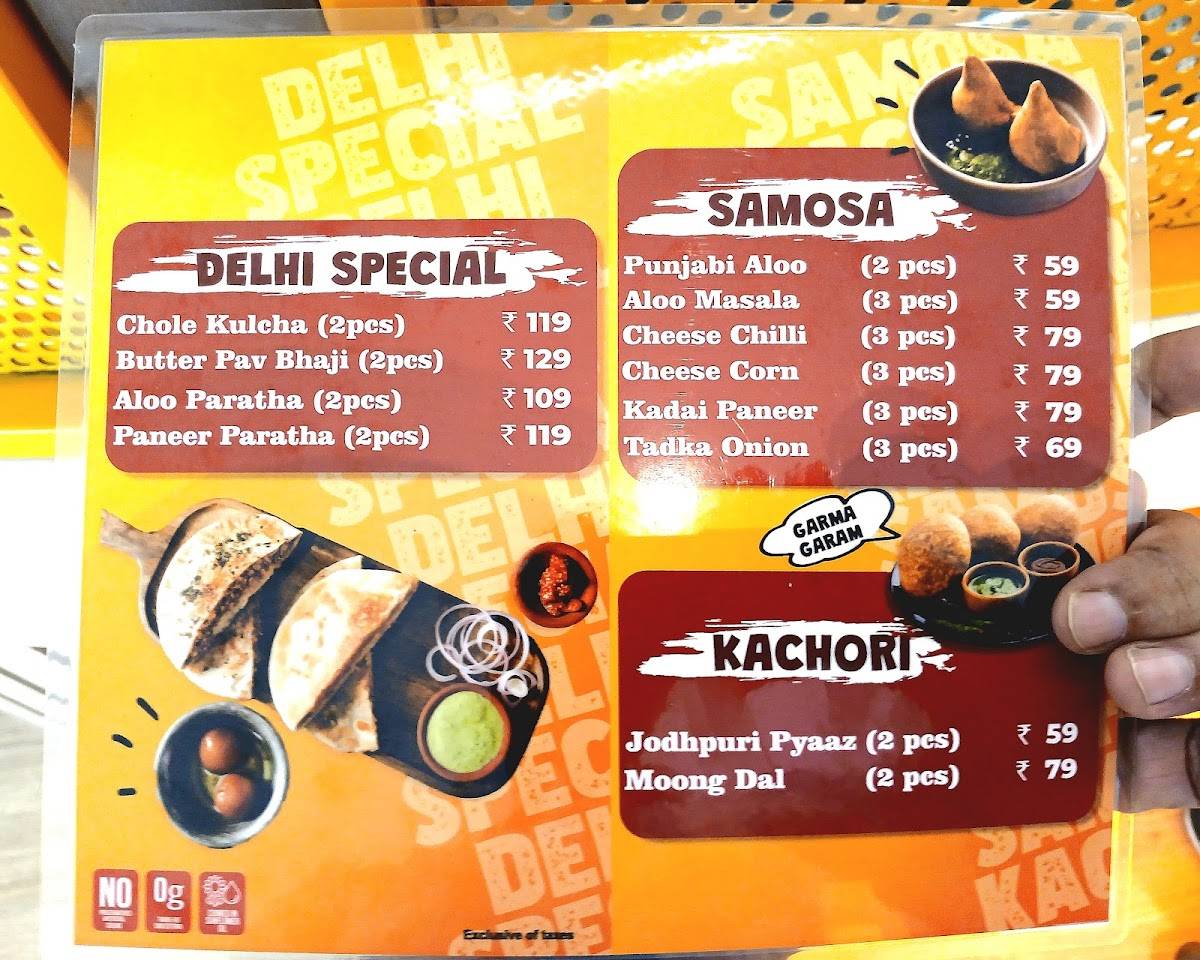 Menu at Samosa singh- Forum Mall, Bengaluru