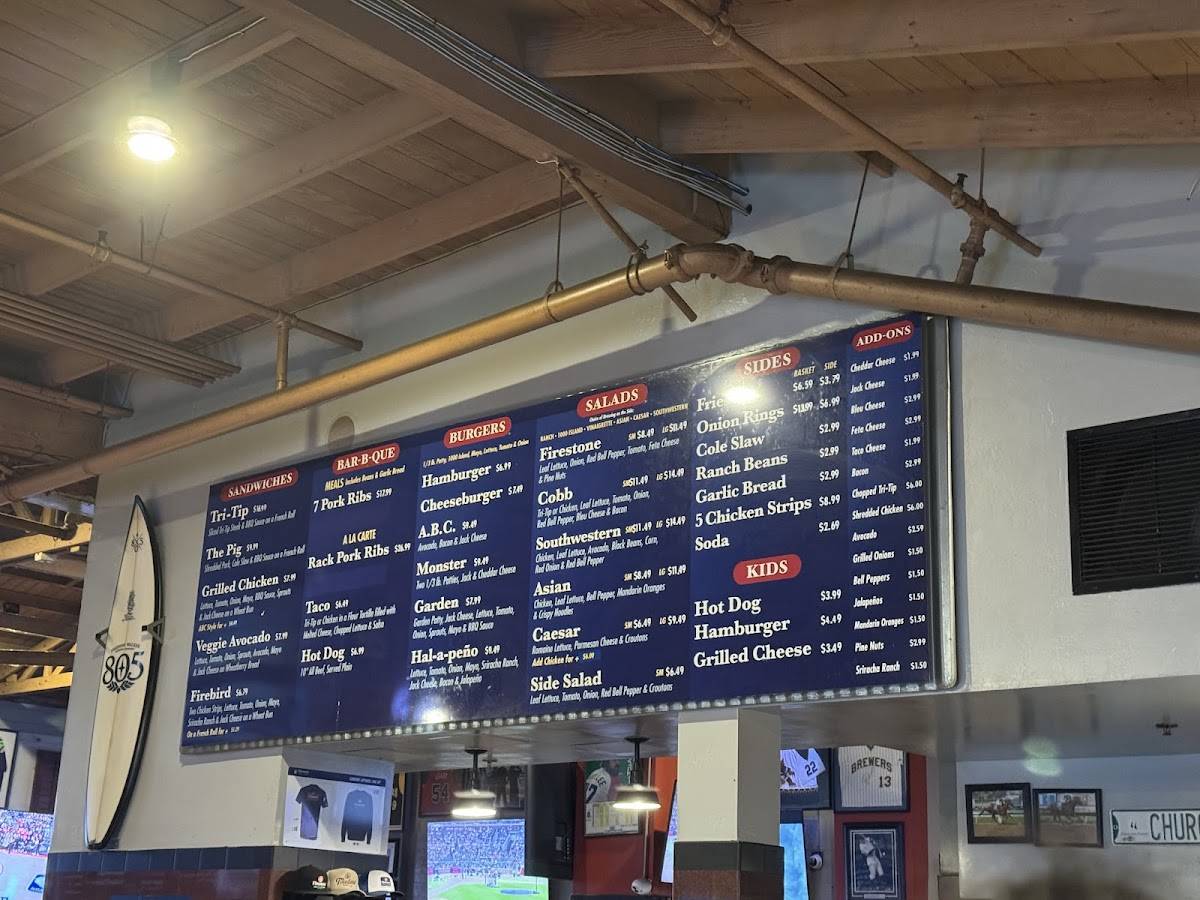 Menu at Firestone Grill BBQ, San Luis Obispo