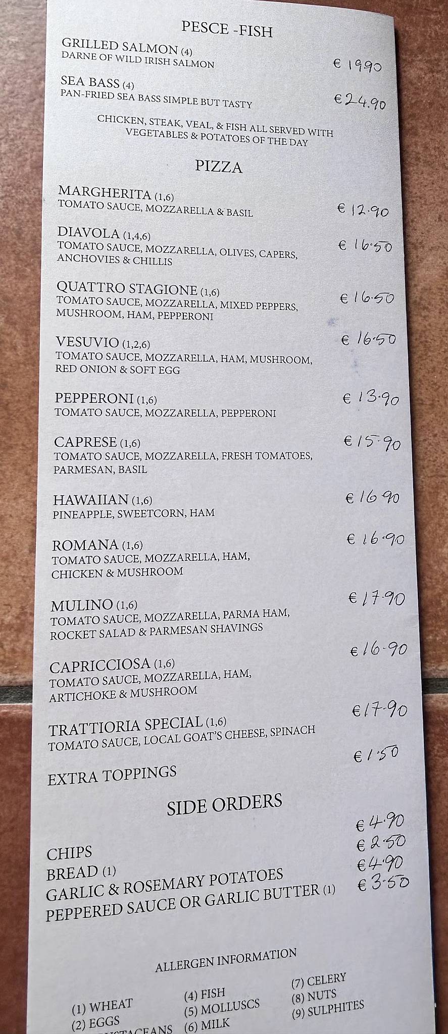 Menu at San Magno Italian Restaurant Pizzeria and Steak House, Miltown ...