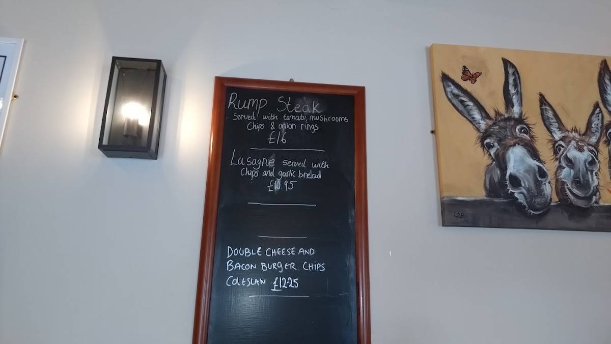Menu at Sanctuary Inn restaurant, Bolsover